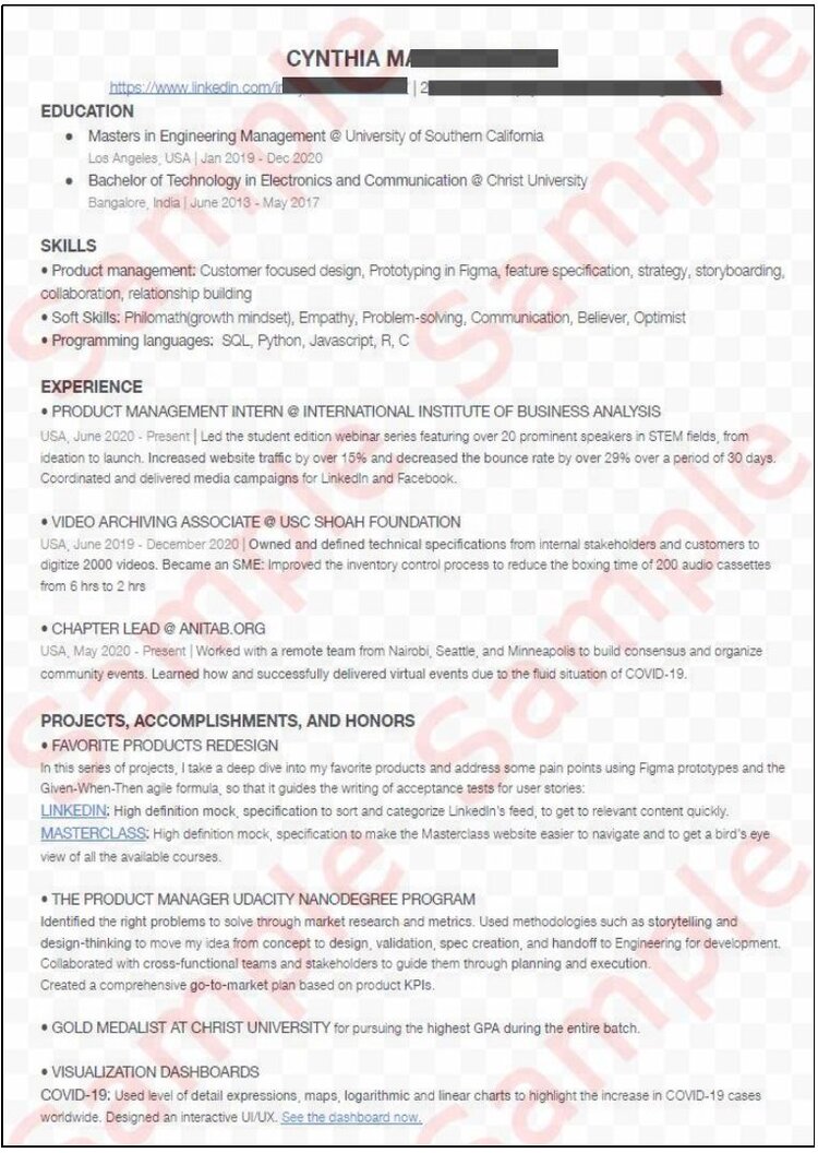 Resources: Resumes | roadmap