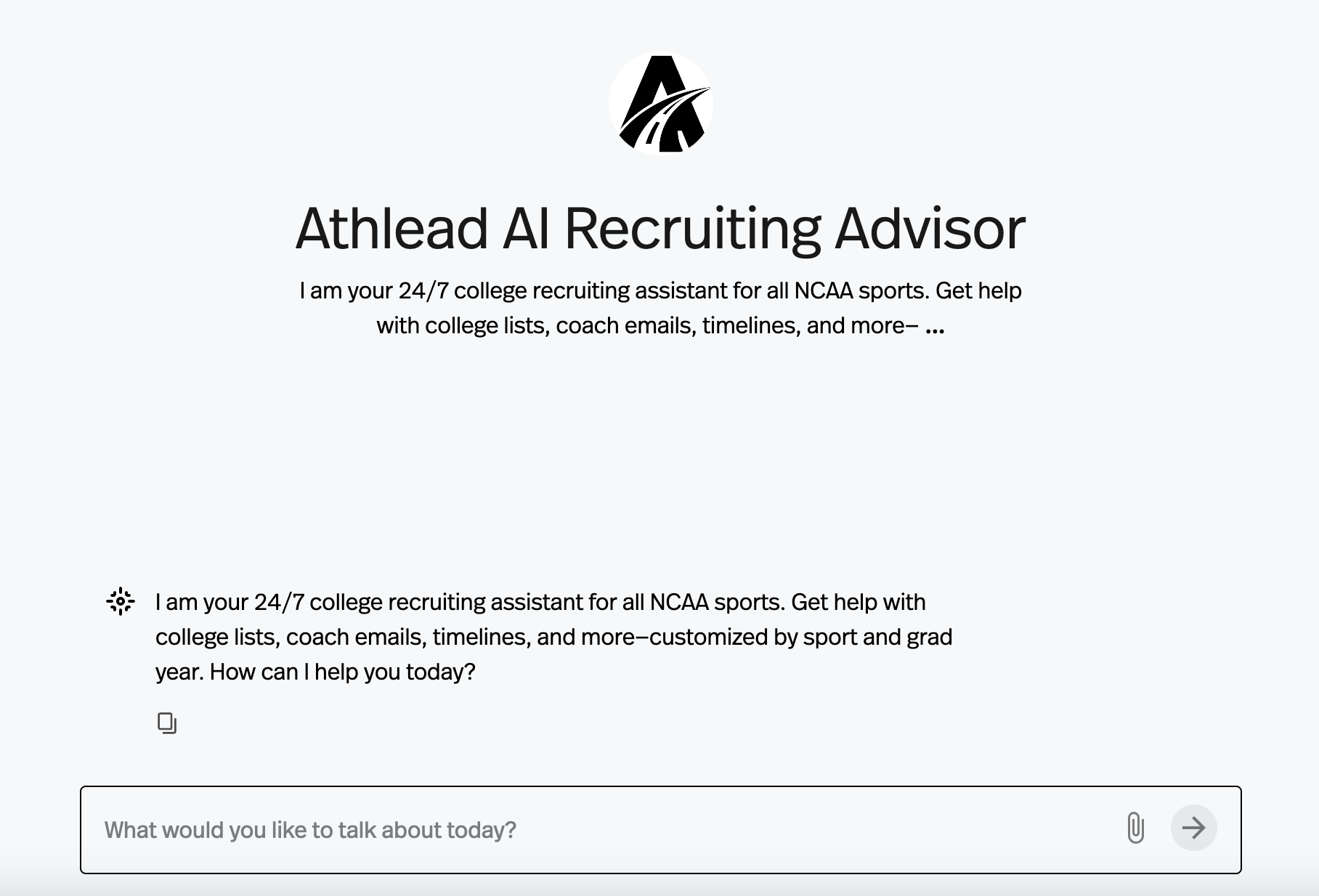 Athlead AI – Your 24/7 College Recruiting Advisor