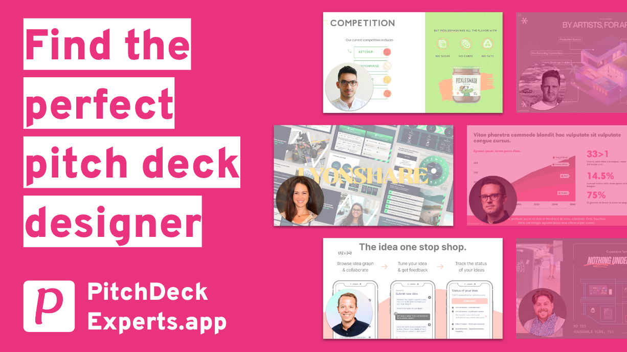 Find the perfect designer for your pitch deck