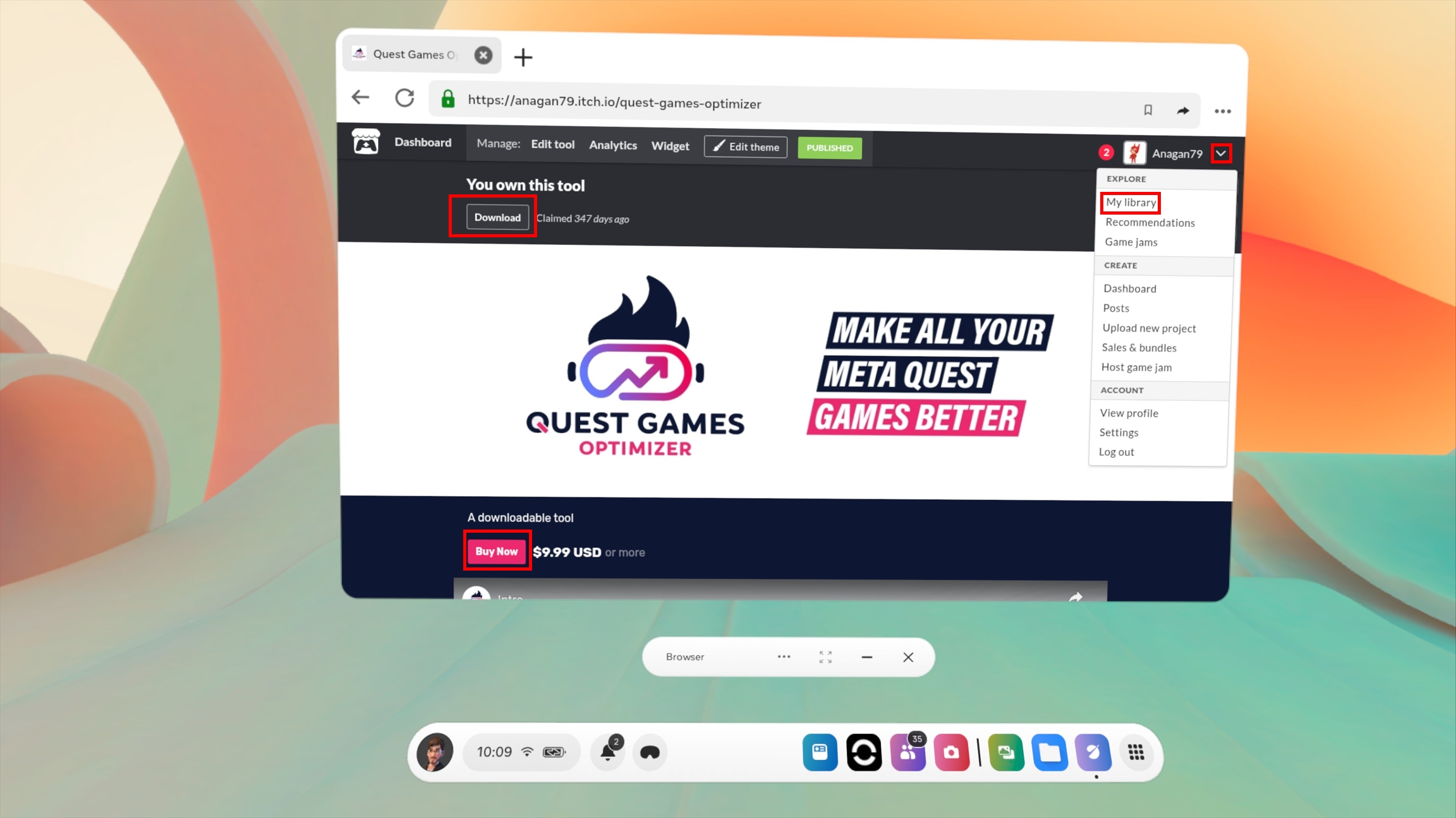 How to install QGO from your Meta Quest