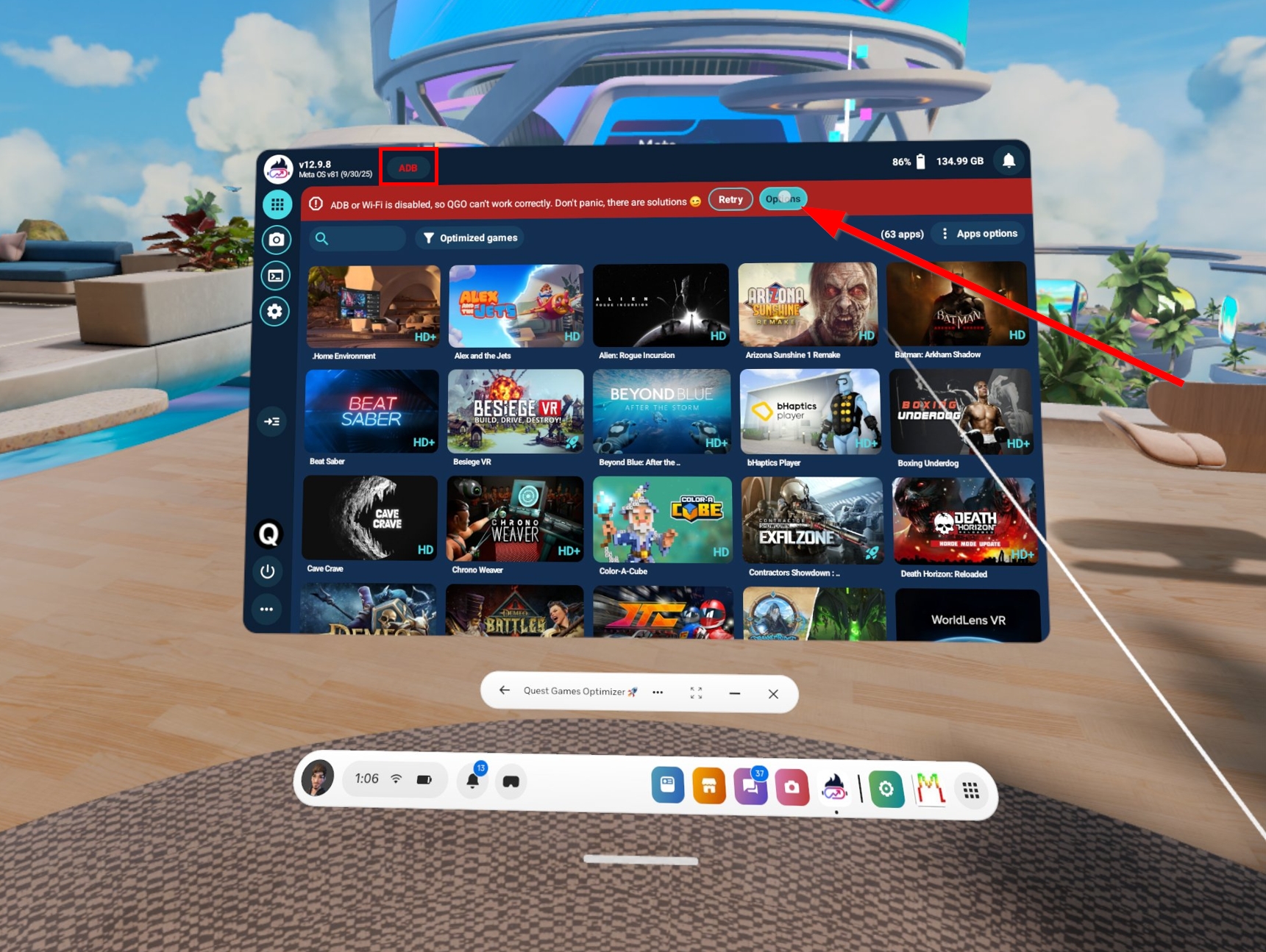 How to install QGO from your Meta Quest