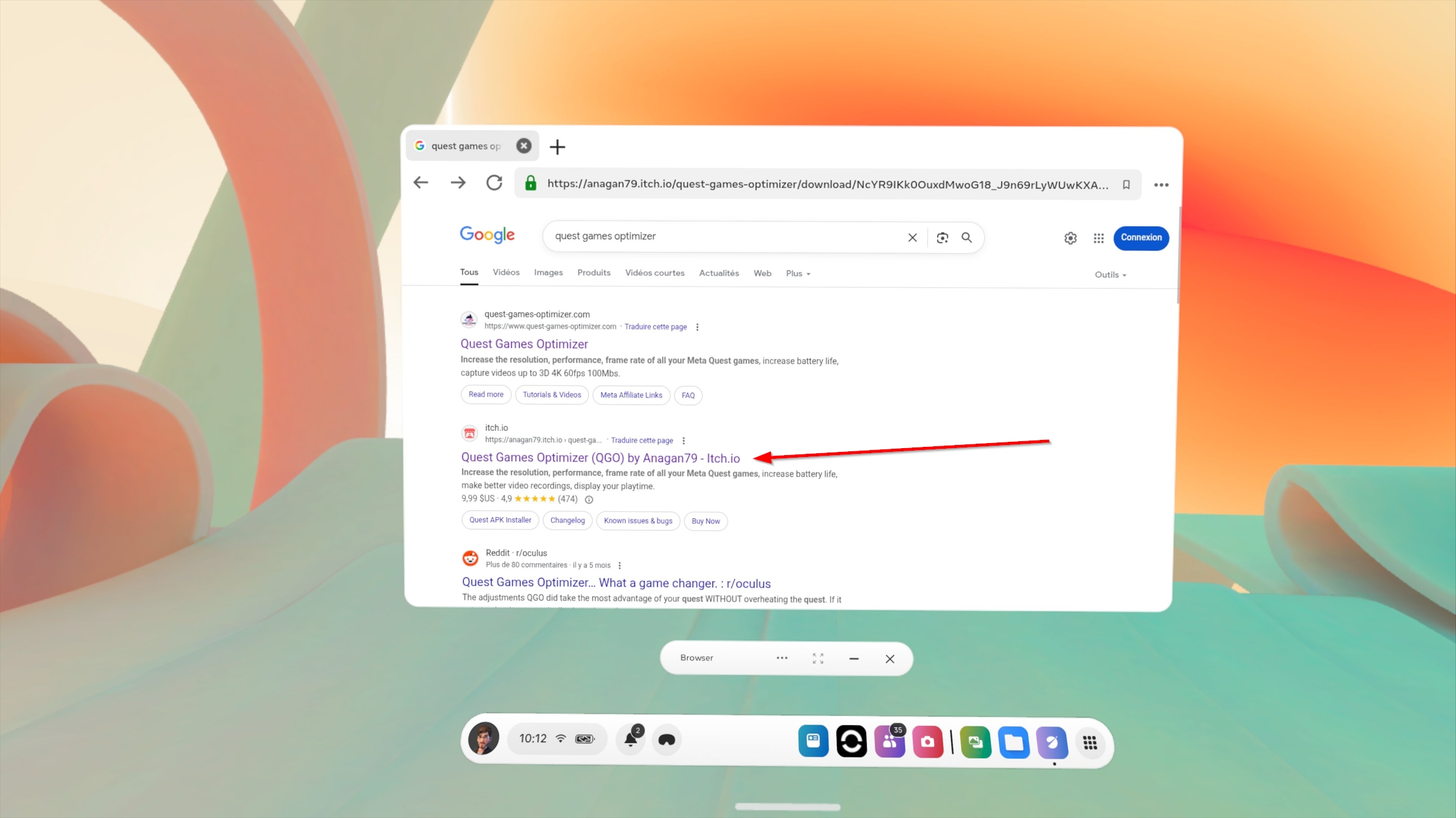 How to install QGO from your Meta Quest