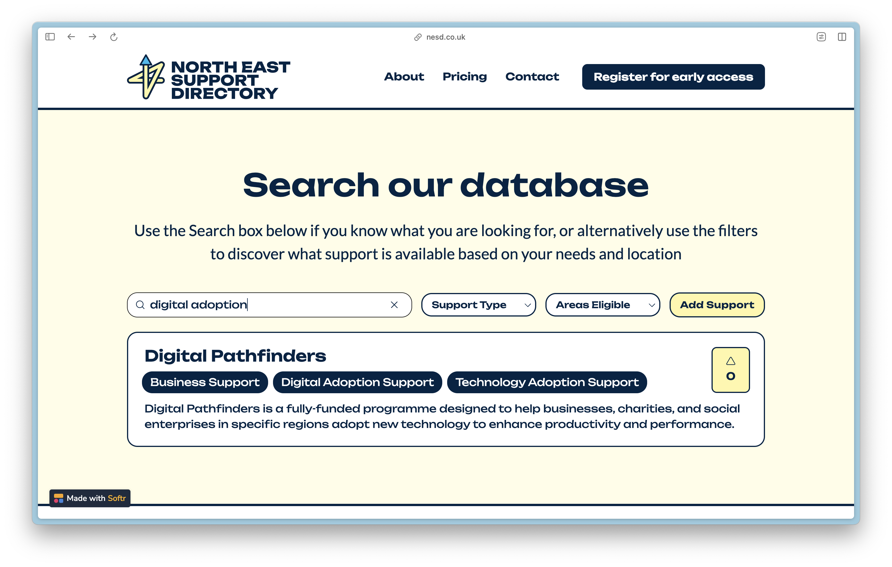 NESD - About the North East Support Directory