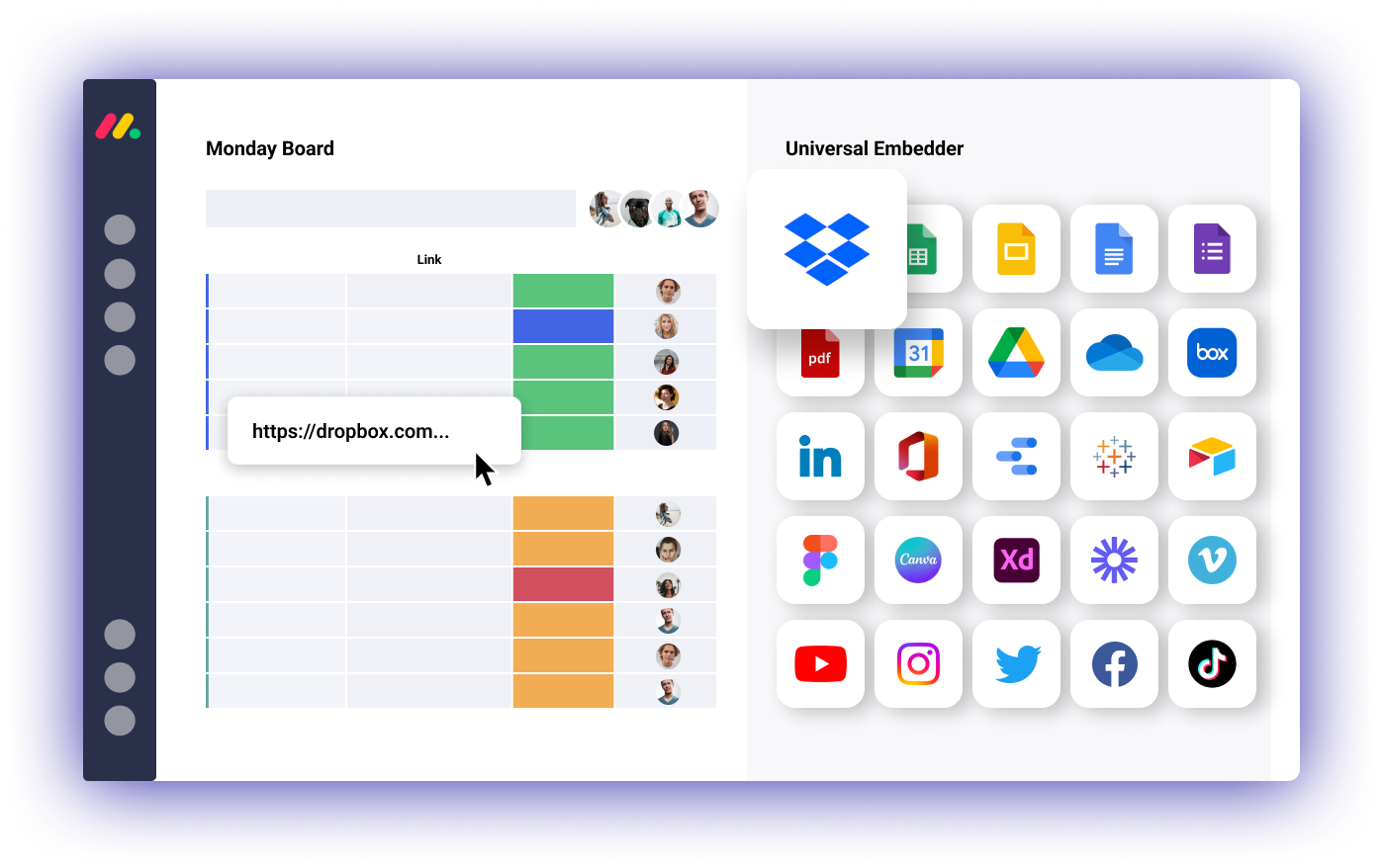Universal Embedder for monday | Easyapps