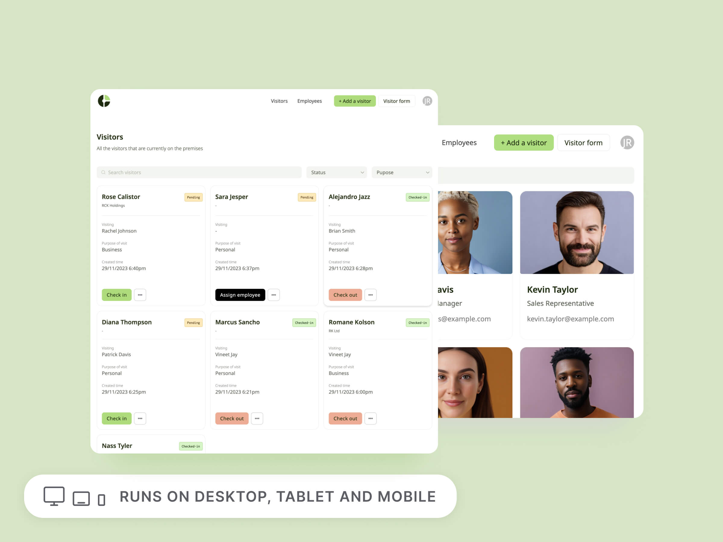 Visitor Management System Template