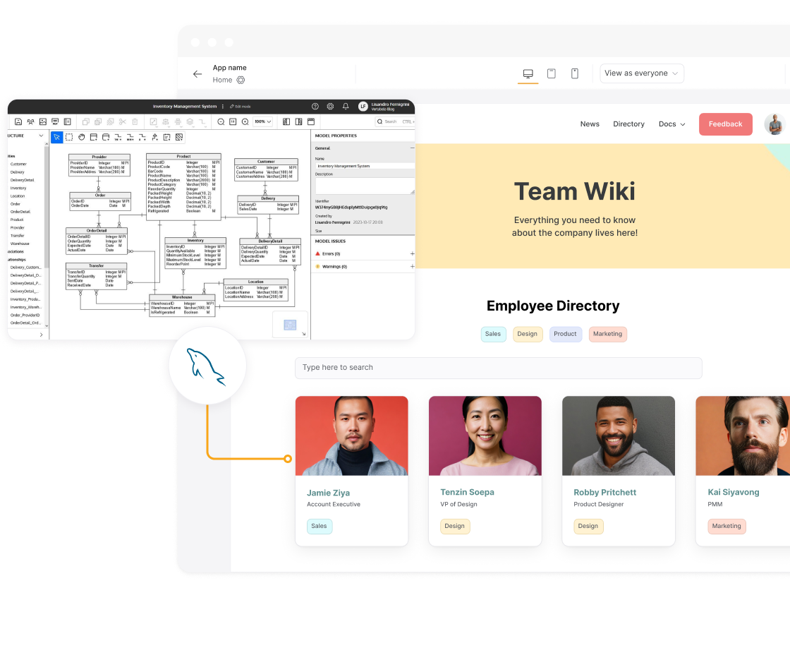 Build internal tools and portals with MySQL