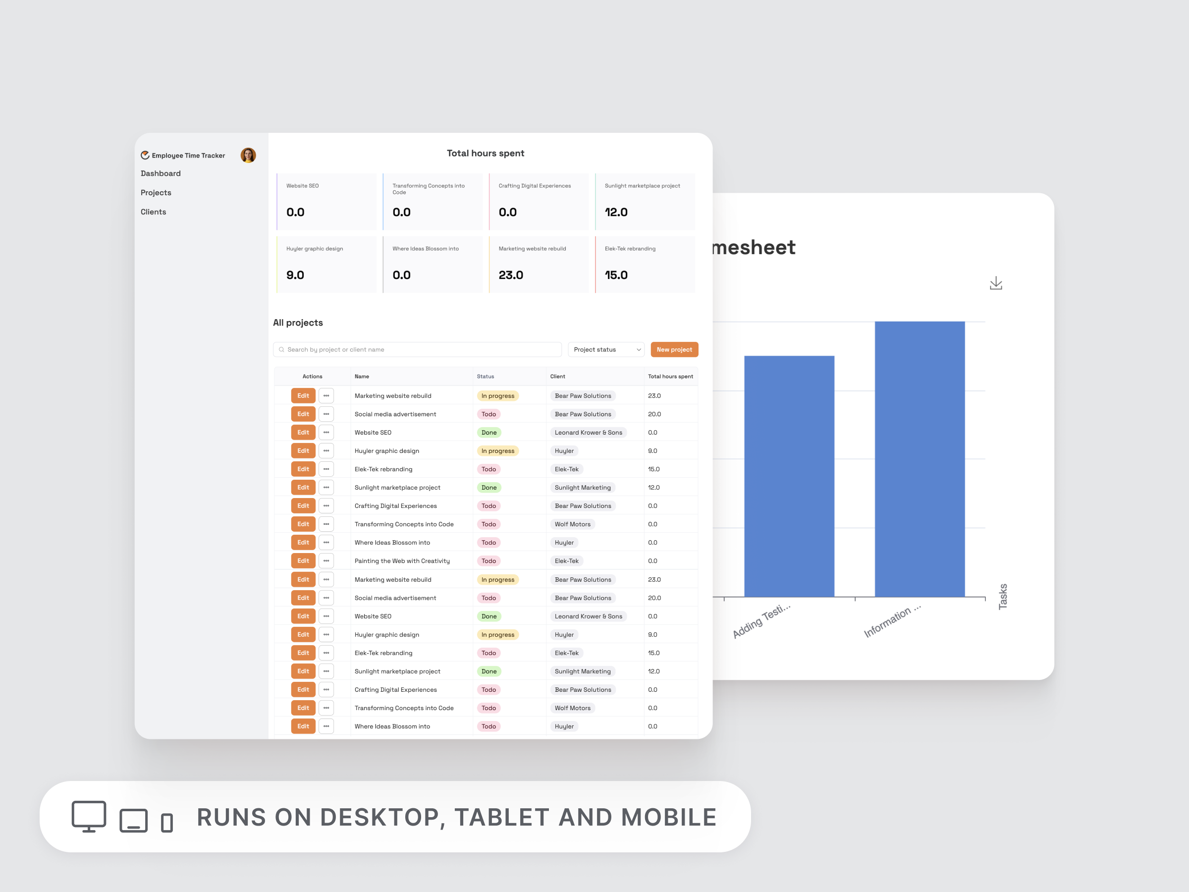 Free Employee Time Tracker template - customize in minutes