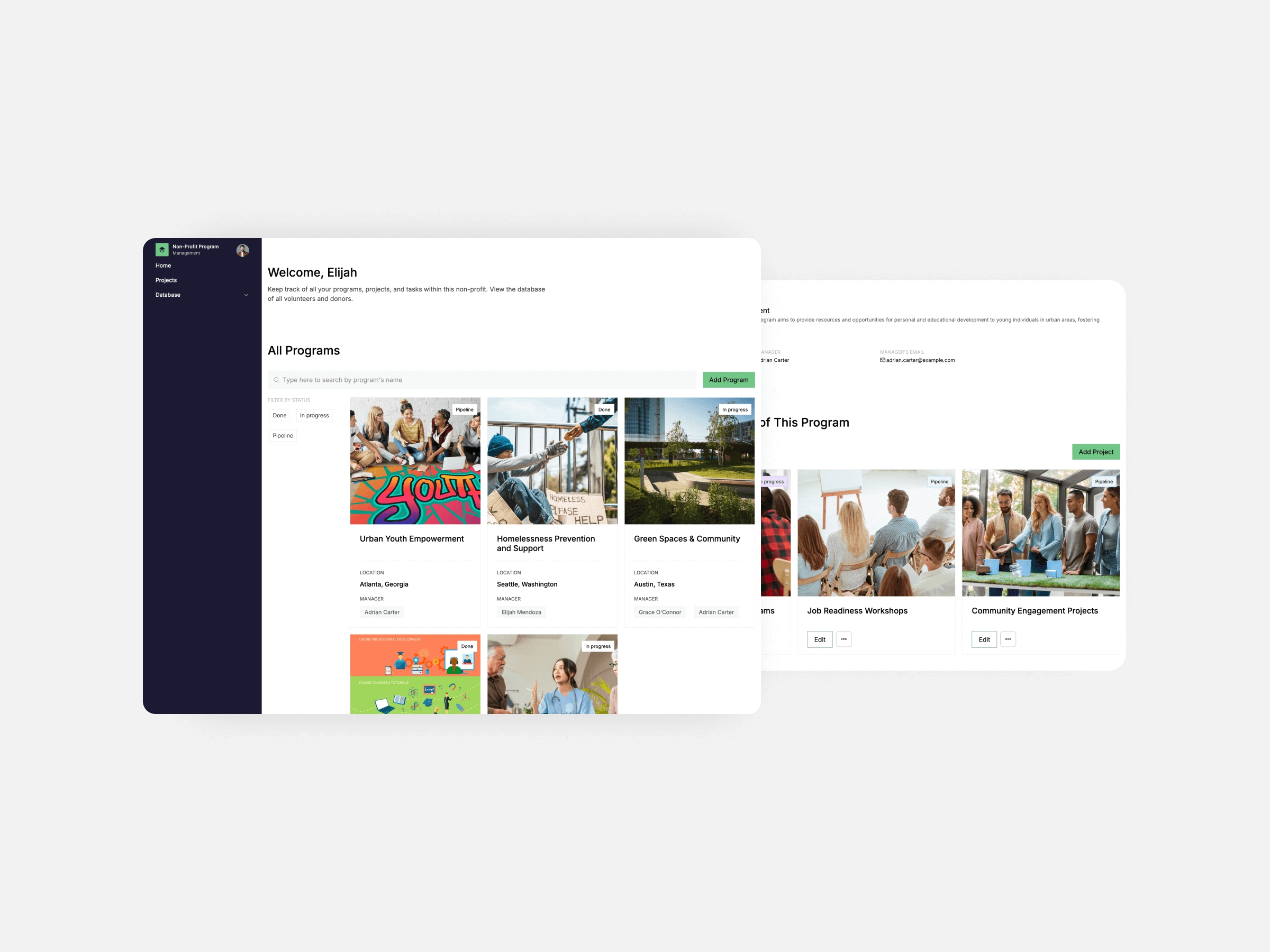 Free Non-Profit Program Management Template