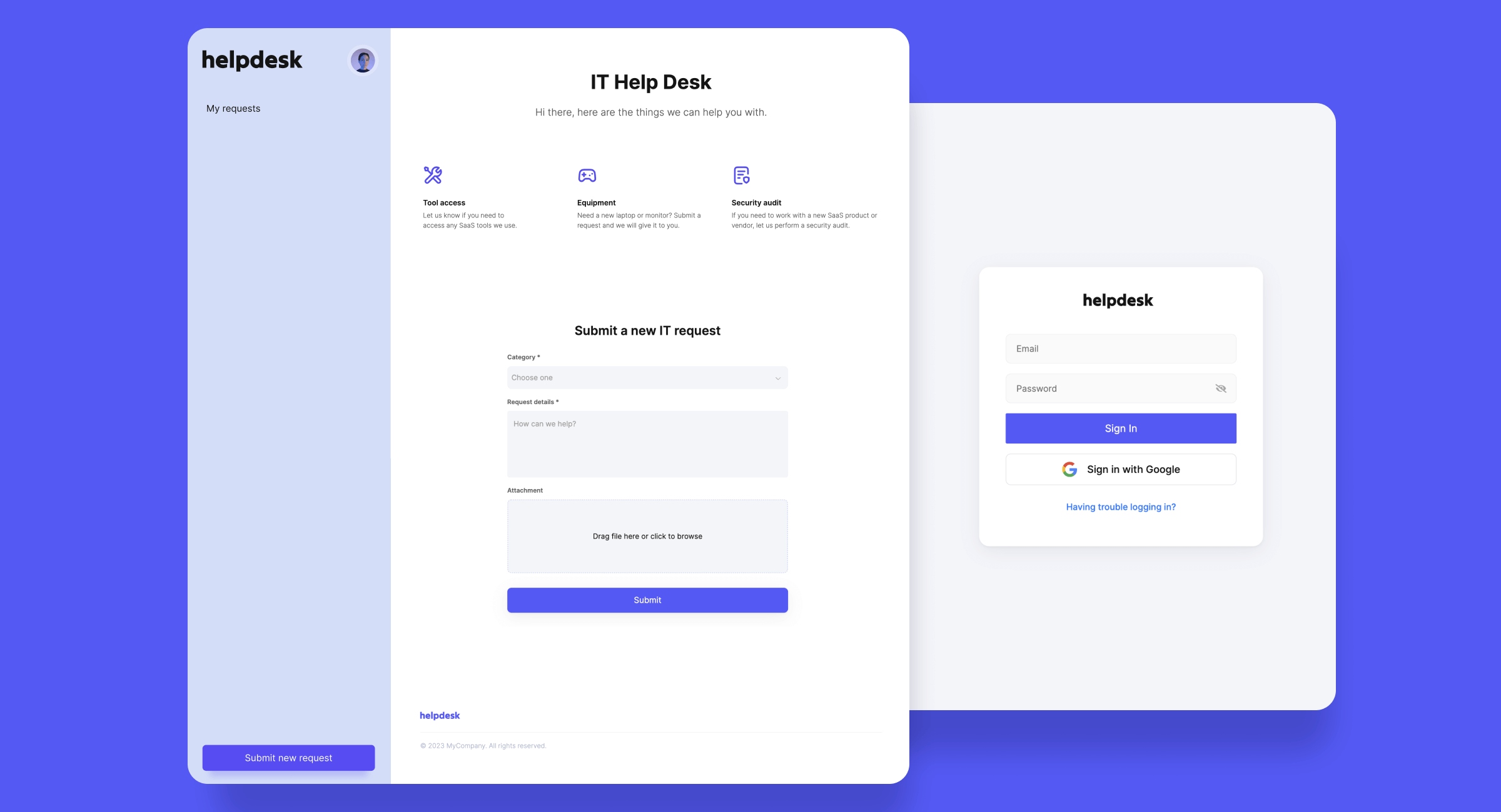 Free Help Desk Template