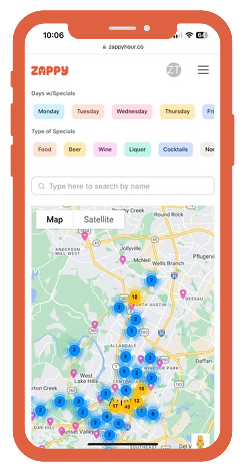 Zappy: Find happy hours in a zap!