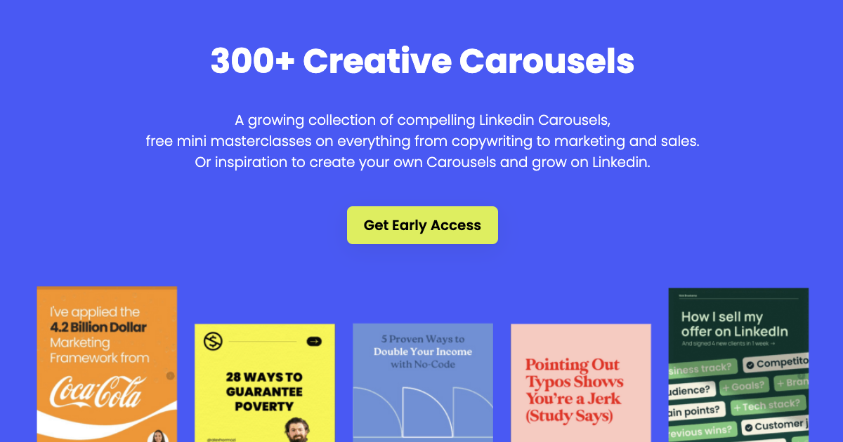 Linkedin carousel examples and templates