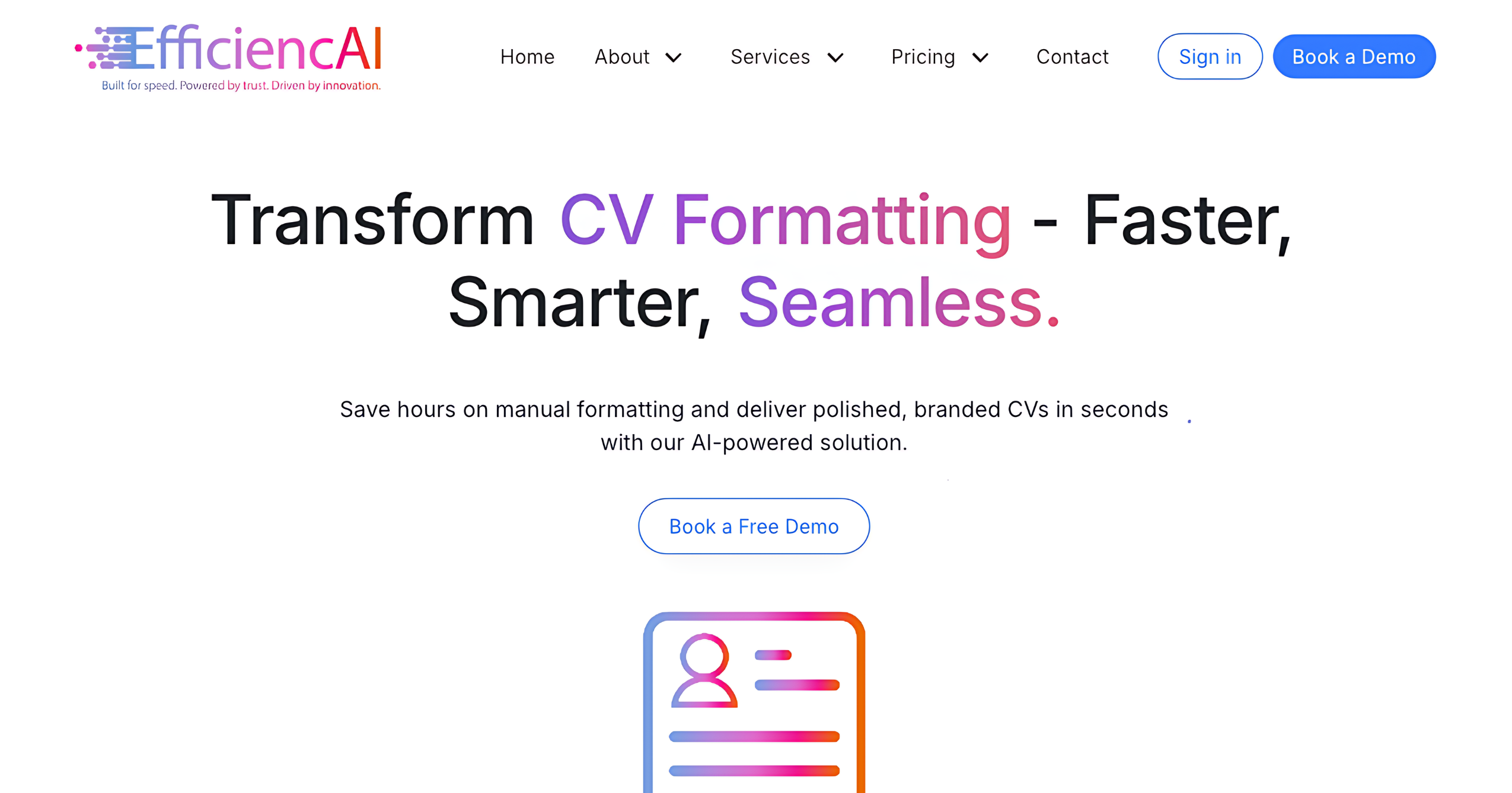 Recruitment AI CV Formatter | EfficiencAI CV Formatter