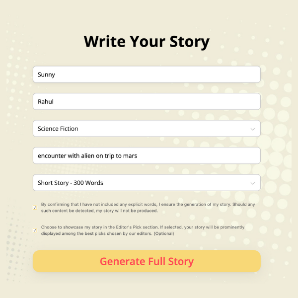 Create Your Own Story Using Generative AI