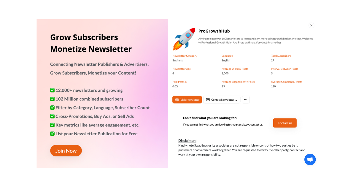 SwapSubs - Grow and Monetize Your Newsletter