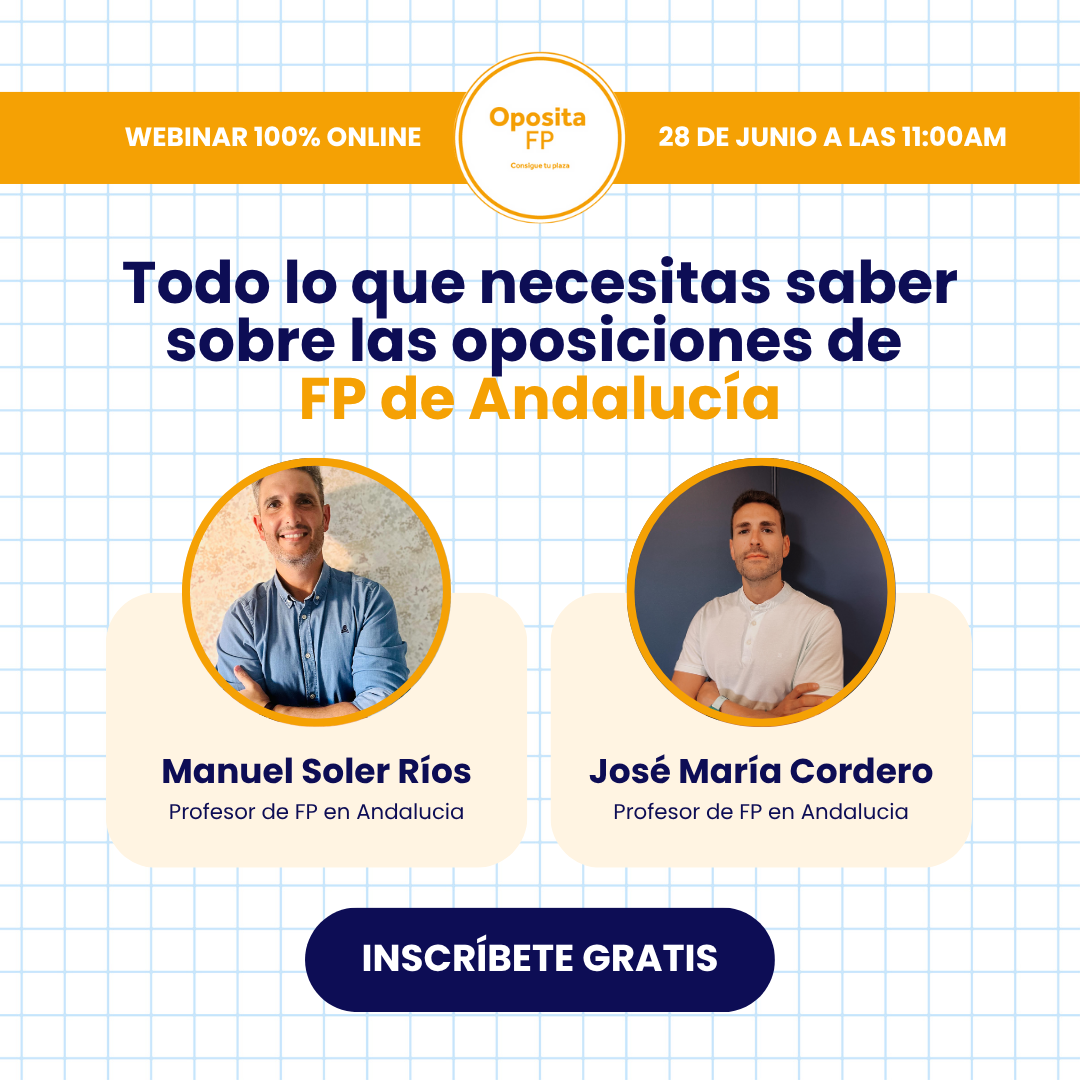 Webinar gratuito: Oposiciones FP Andalucía 2026 paso a paso