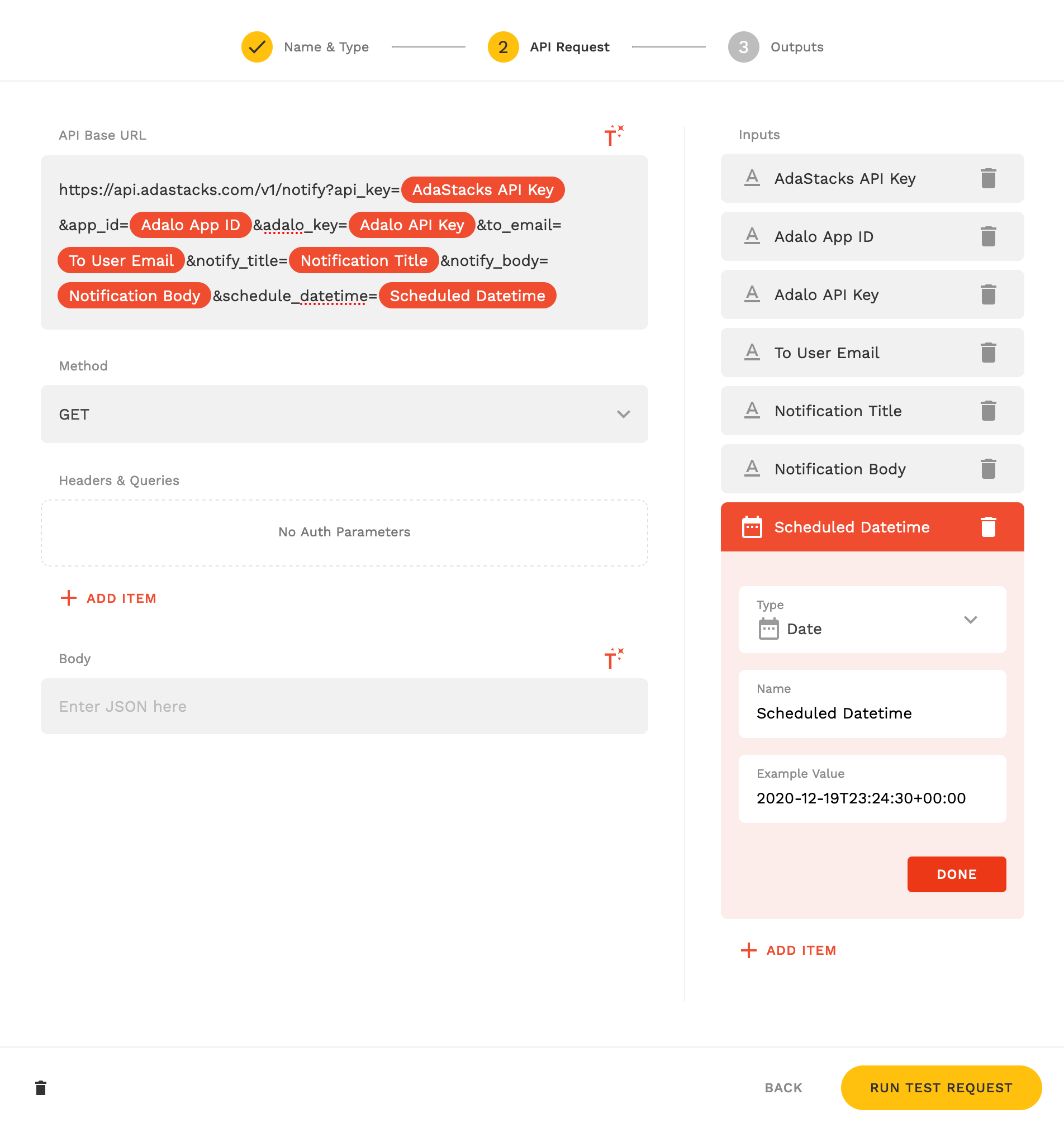 Adastacks | Scheduled Notifications