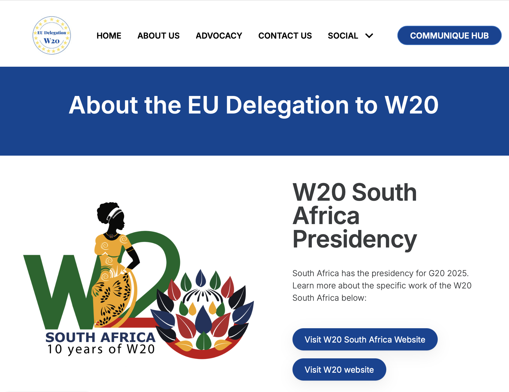 EU Delegation W20 - Home