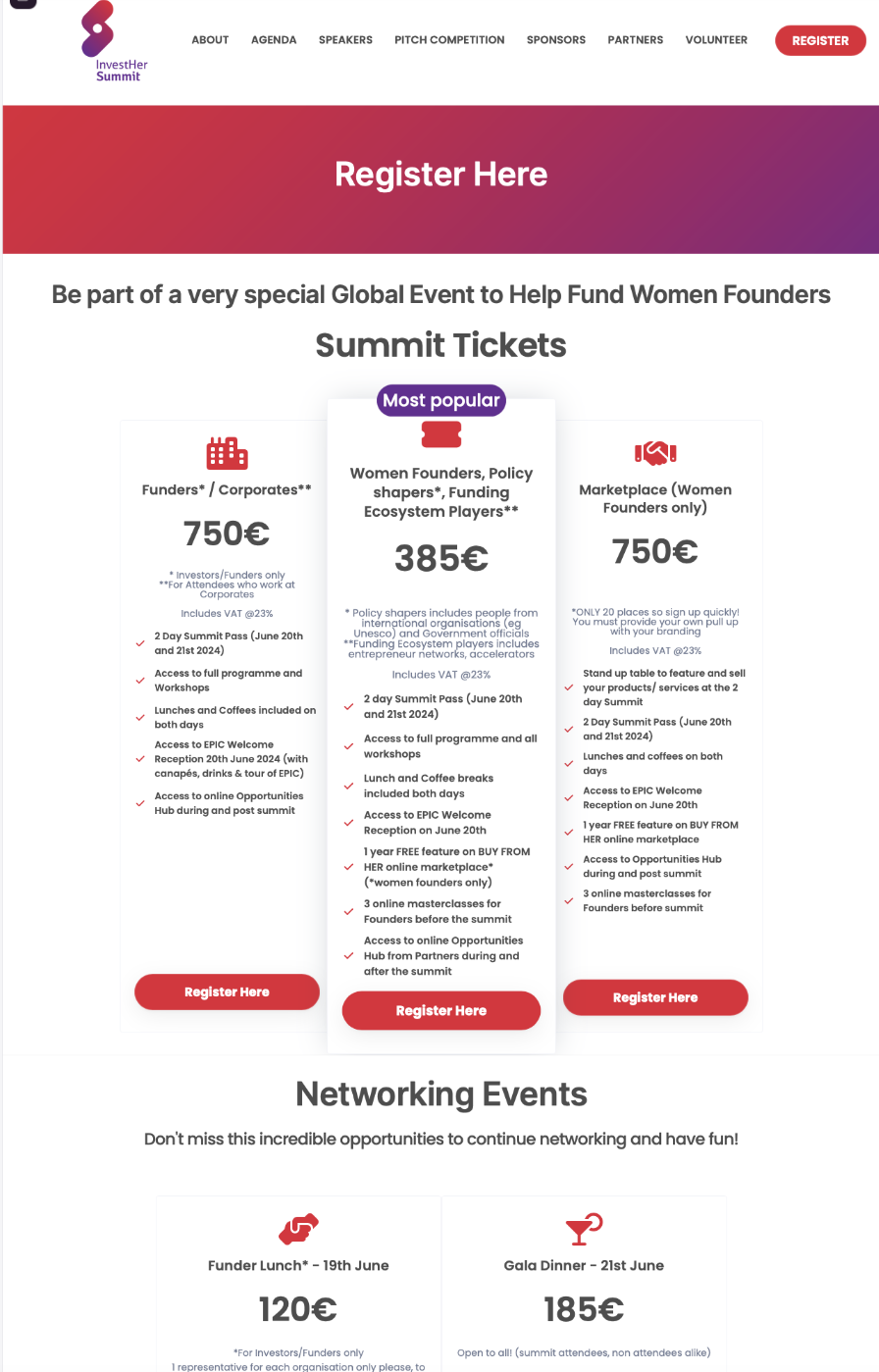 InvestHer Summit - Tickets